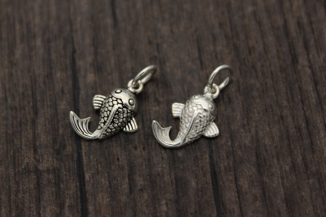 1PC Sterling Silver Fish Charm,silver Fish Charm,bracelet Charm,fish ...