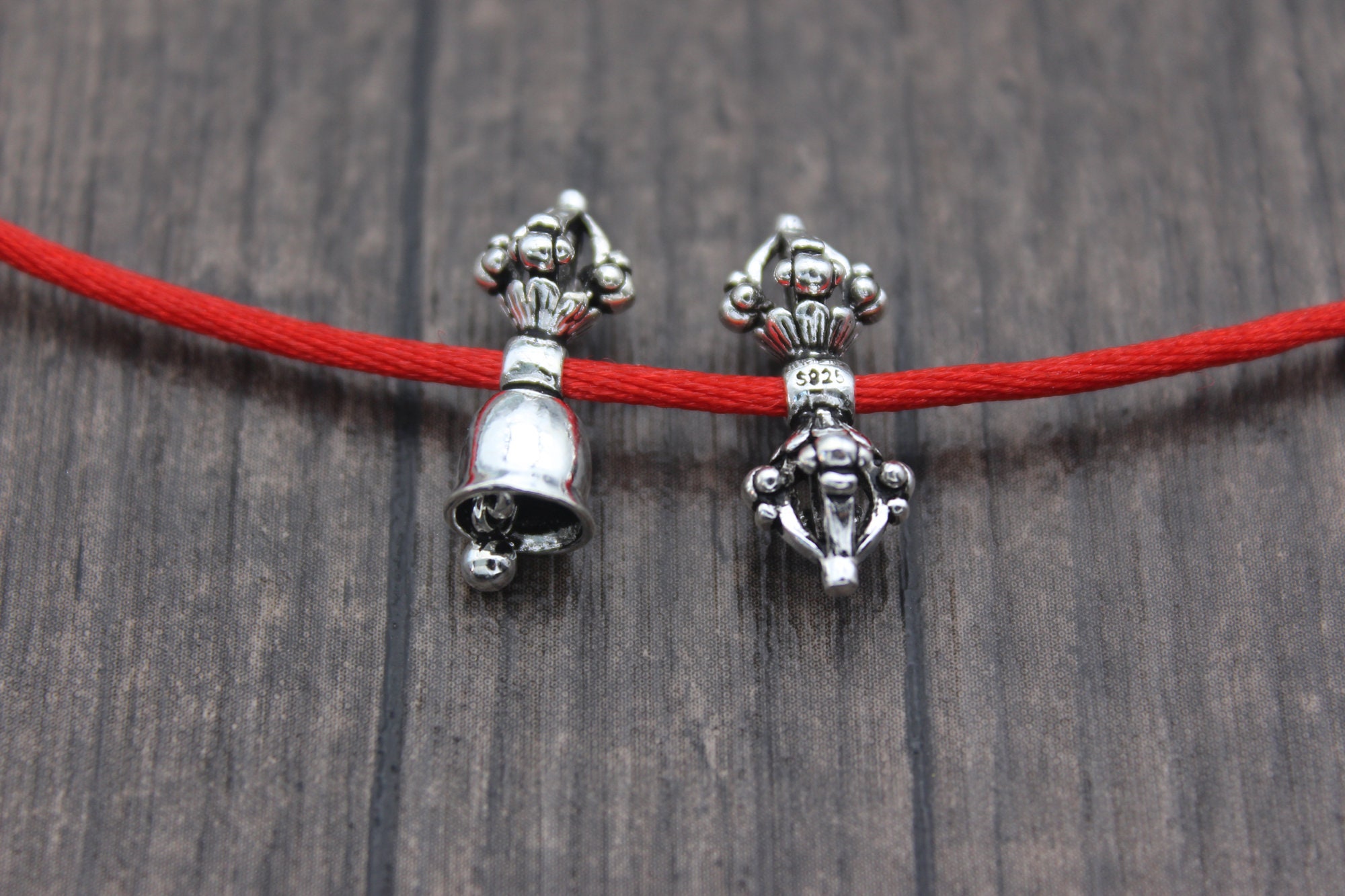 1PC Sterling Silver Vajra Dorje Cross Bell Charmbuddhist - Etsy