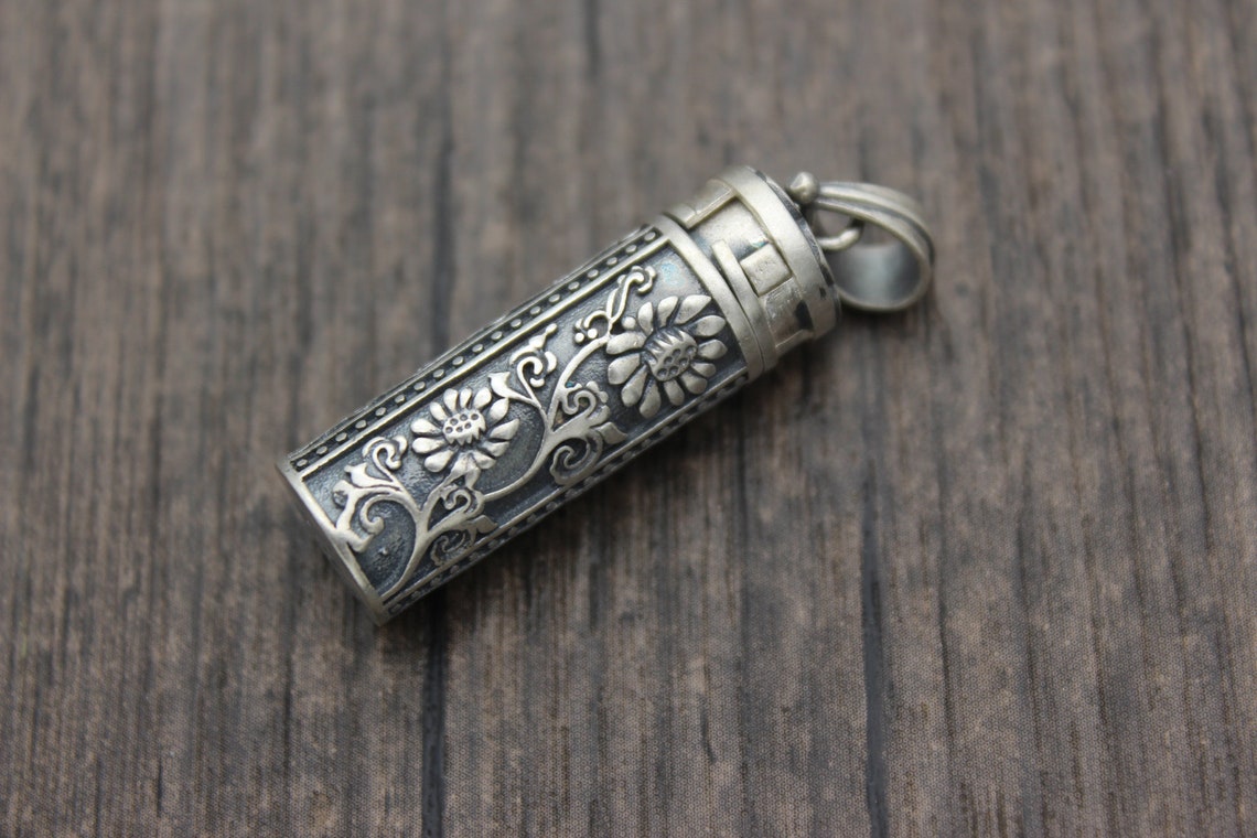 1PC Sterling Silver Flower Prayer Boxsilver Prayer Boxsilver - Etsy
