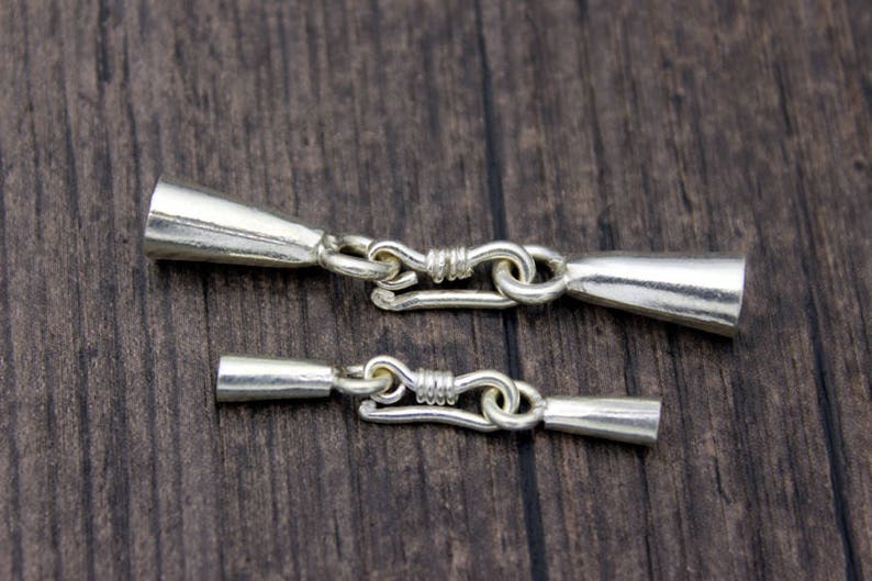 Sterling Silver cord ends for 2.5mm and 4mm cords Sterling | Etsy