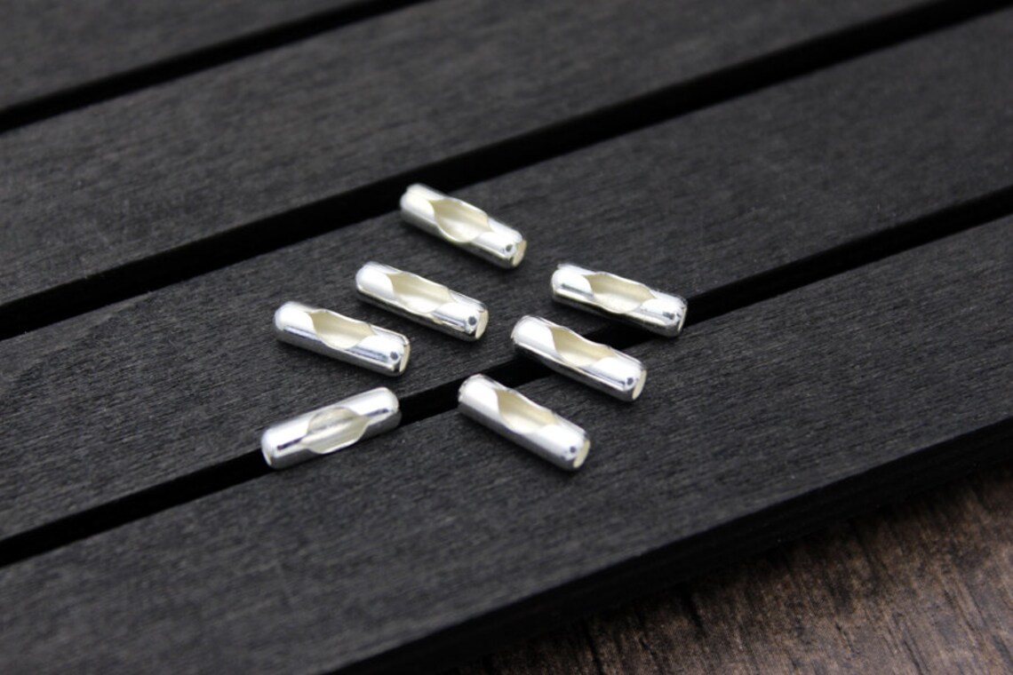 4 Sterling Silver Ball Chain Clasps,for 2.0 2.5 3.0mm Ball Chains,ball ...