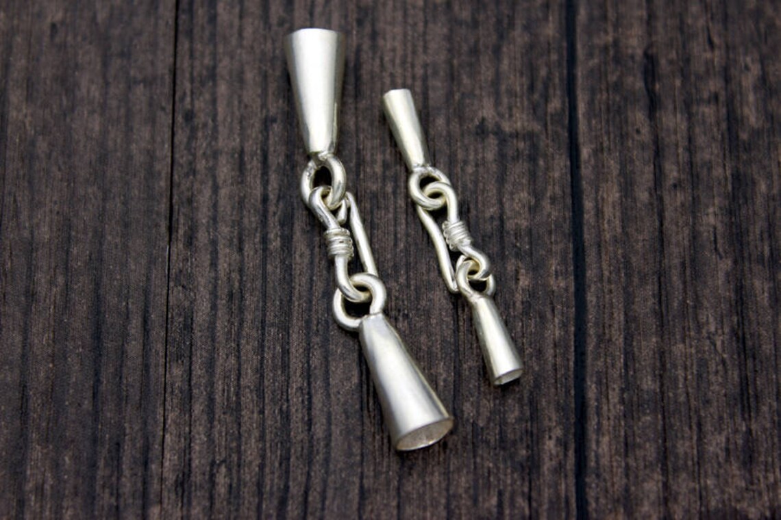 Sterling Silver cord ends for 2.5mm and 4mm cords Sterling | Etsy