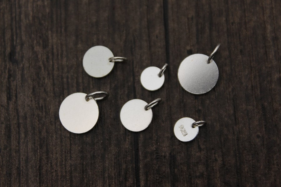 6mm 8mm 10mm Sterling Silver Round Disc Charmsilver Stamping - Etsy