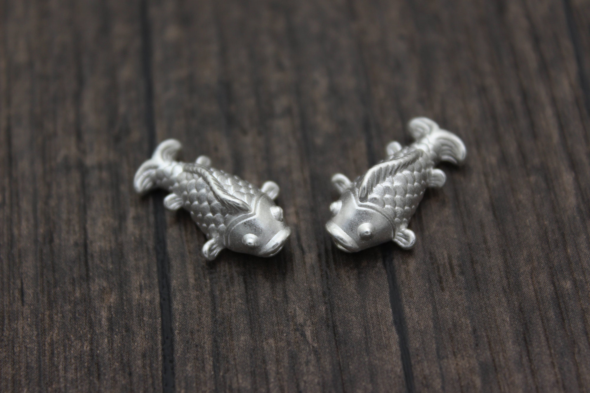 2pcs-999 Sterling Silver Fish Beadssilver Fish Spacer - Etsy