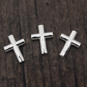 1PC Sterling Silver Cross Bead,sterling Silver Cross Spacer Bead - Etsy
