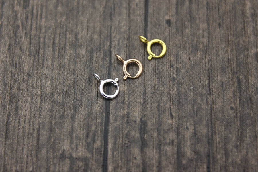 10 Sterling Silver Spring Clasps,5mm Gold Plated,rose Gold,silver ...