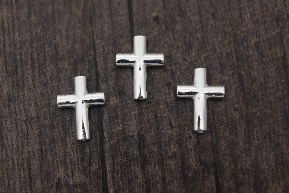 1PC Sterling Silver Cross Bead,sterling Silver Cross Spacer Bead - Etsy