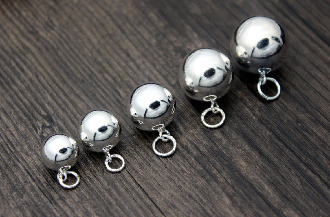 6~20mm Sterling Silver Ball Charms,sterling Silver Round Ball Charm ...