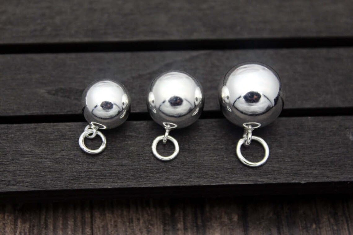6~20mm Sterling Silver Ball Charms,sterling Silver Round Ball Charm ...