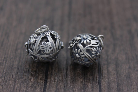 1PC Sterling Silver Flower Locket Pendant15MM Hollow Flower | Etsy