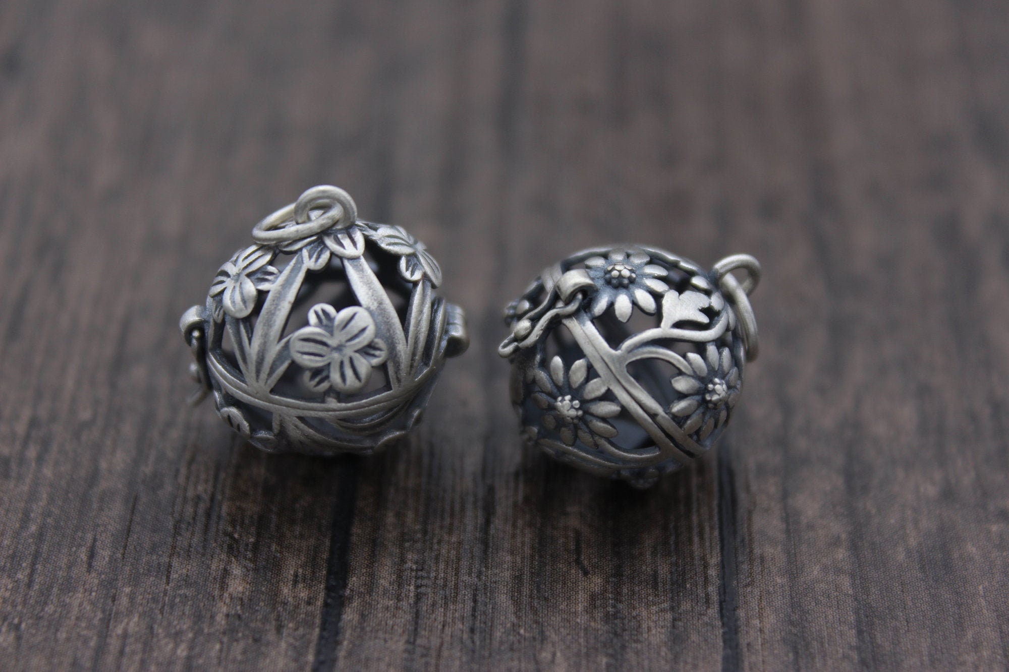 1PC Sterling Silver Flower Locket Pendant15mm Hollow Flower | Etsy