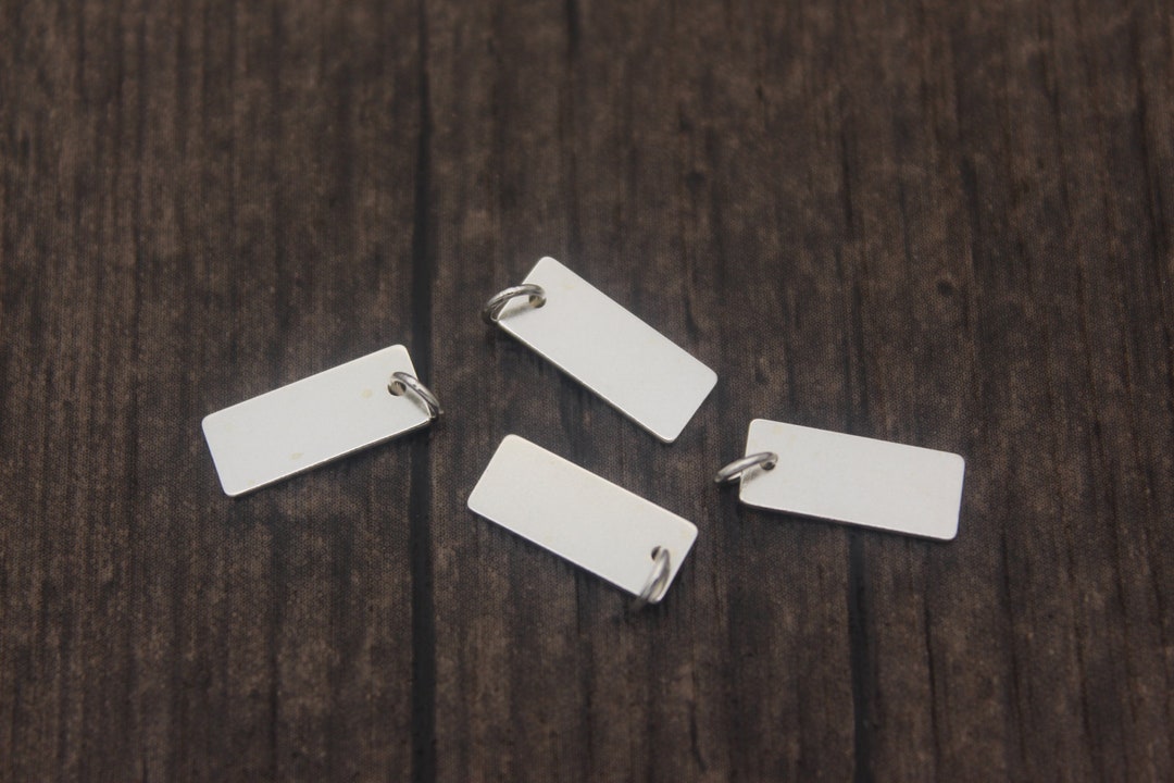 4 Sterling Silver Rectangle Blanks,5x12mm Rectangle Stamping Blanks ...