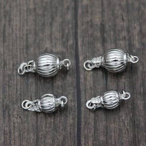 6mm 8mm Sterling Silver Ball Clasp,sterling Silver Box Clasp,ball Clasp ...