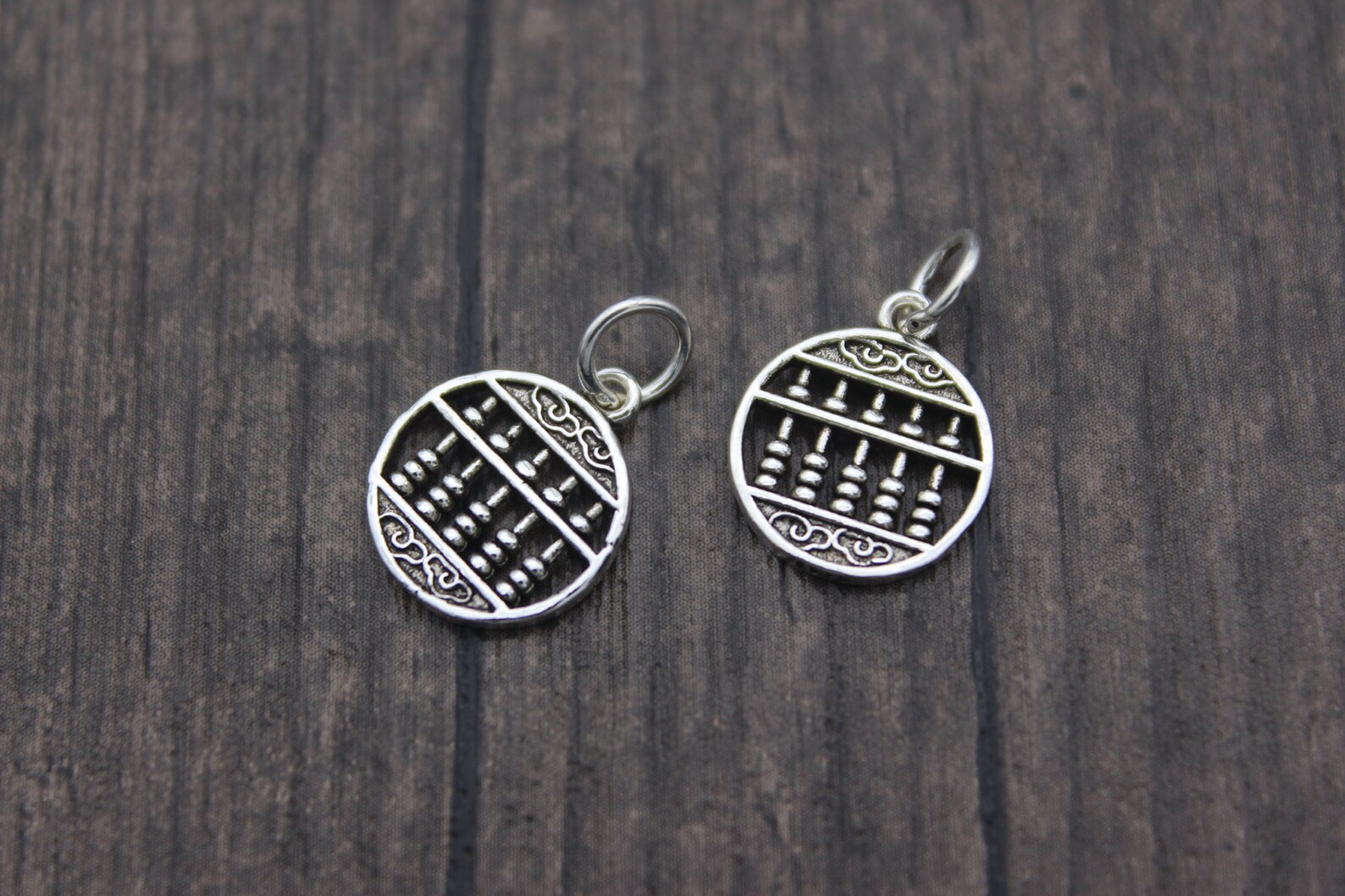 2 Sterling Silver Abacus Charms,chinese Abacus Charms,good Fortune ...