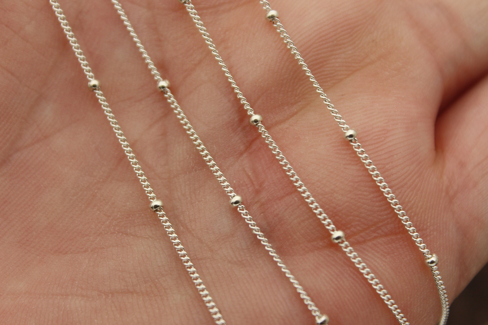 Sterling Silver Satellite Chain1 Meter Sterling Silver - Etsy