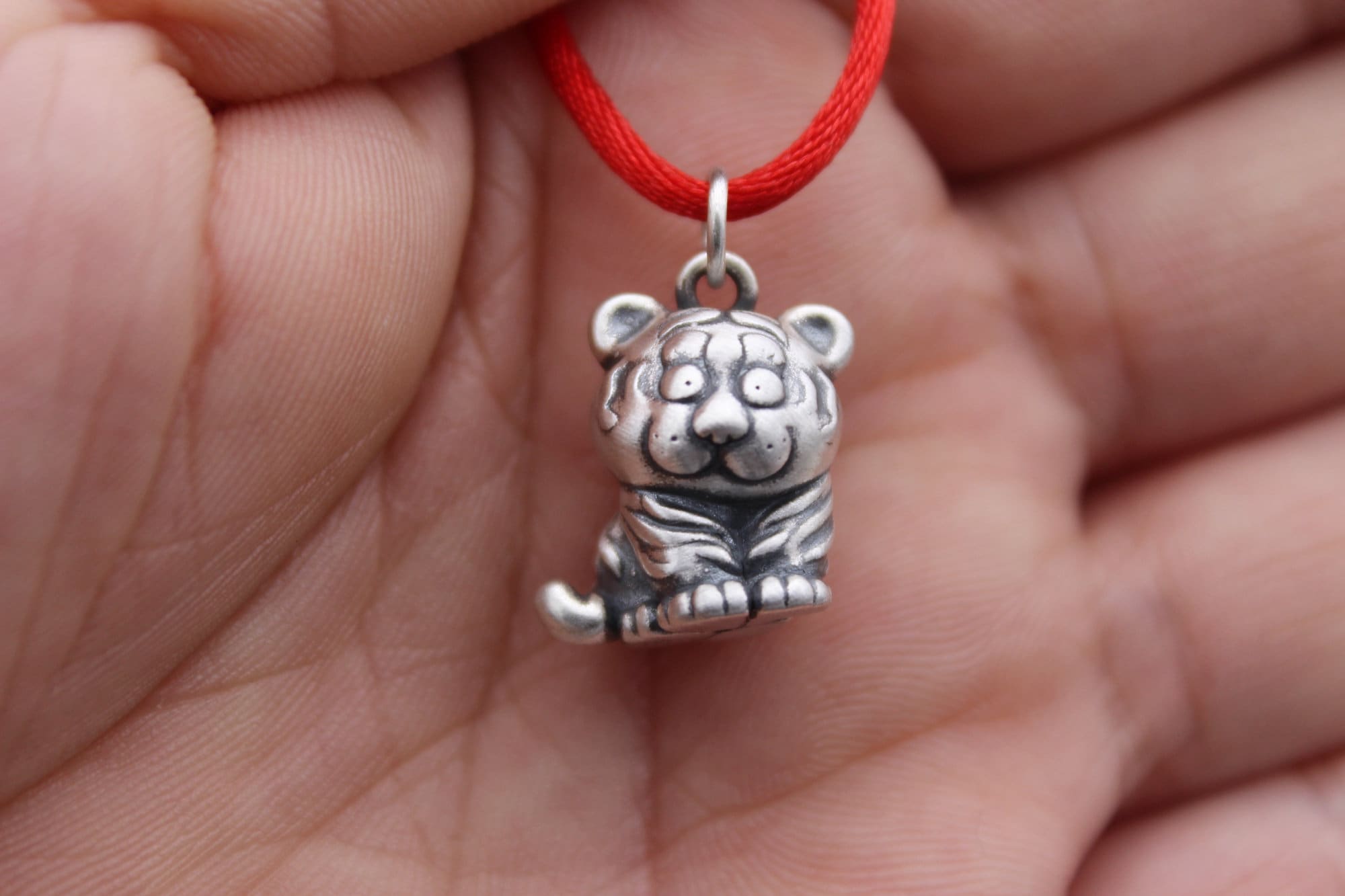 1PC Sterling Silver Tiger Charm Pendant3D Tiger CharmAnimal | Etsy