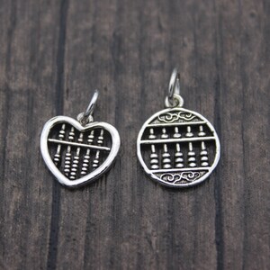 2 Sterling Silver Abacus Charms,chinese Abacus Charms,good Fortune ...