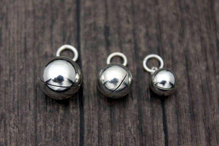 8mm 10mm 12mm Sterling Silver Bell Charmround Ball Bell - Etsy