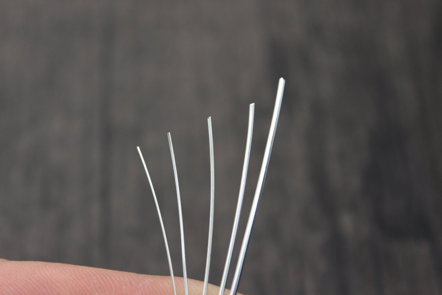 1 Yard of Sterling Silver Wire Dia 19 23 25 27 Gauge for | Etsy