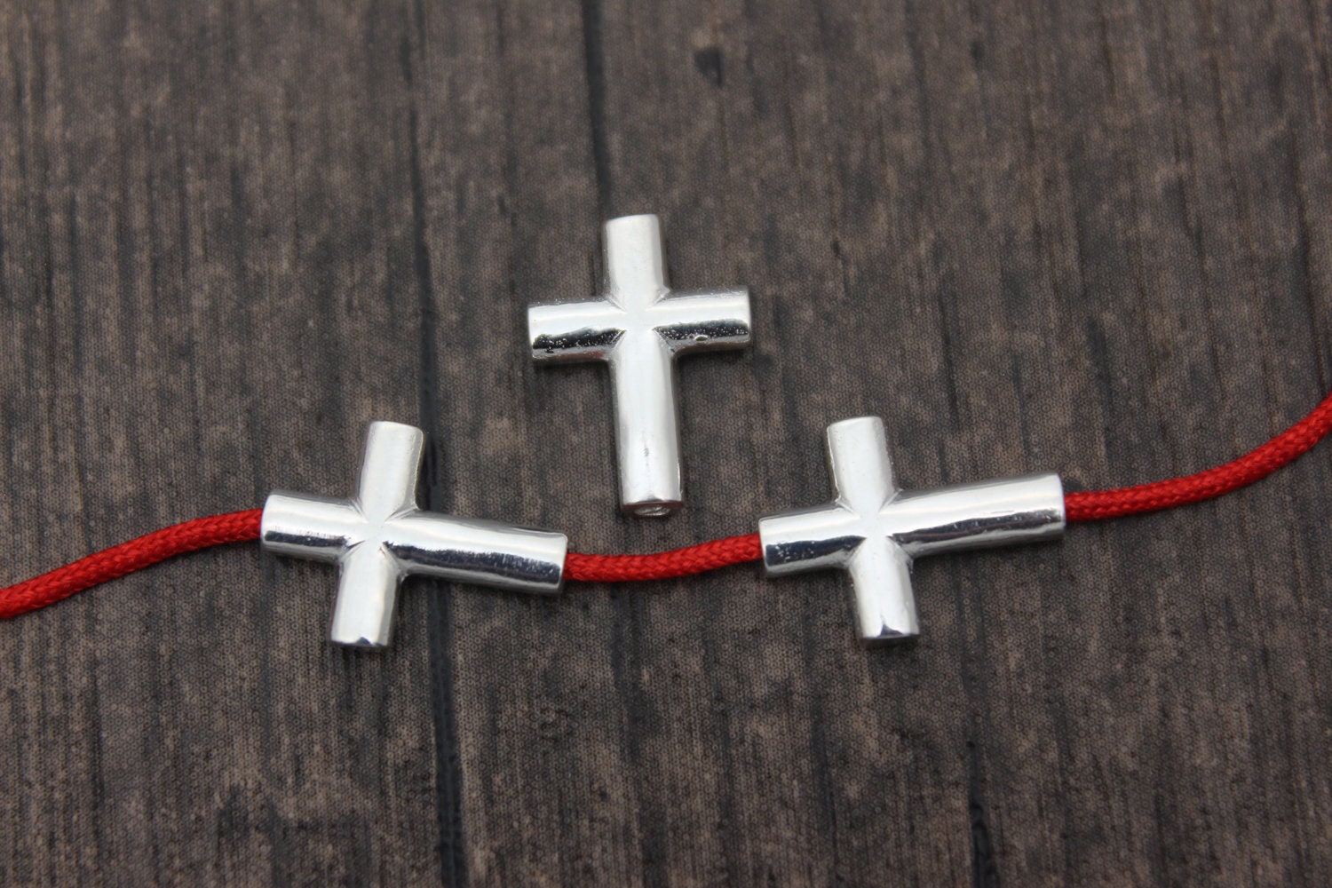 1PC Sterling Silver Cross Bead,sterling Silver Cross Spacer Bead - Etsy
