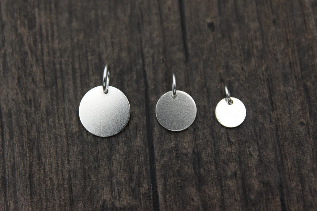 6mm 8mm 10mm Sterling Silver Round Disc Charm,silver Stamping Blanks ...