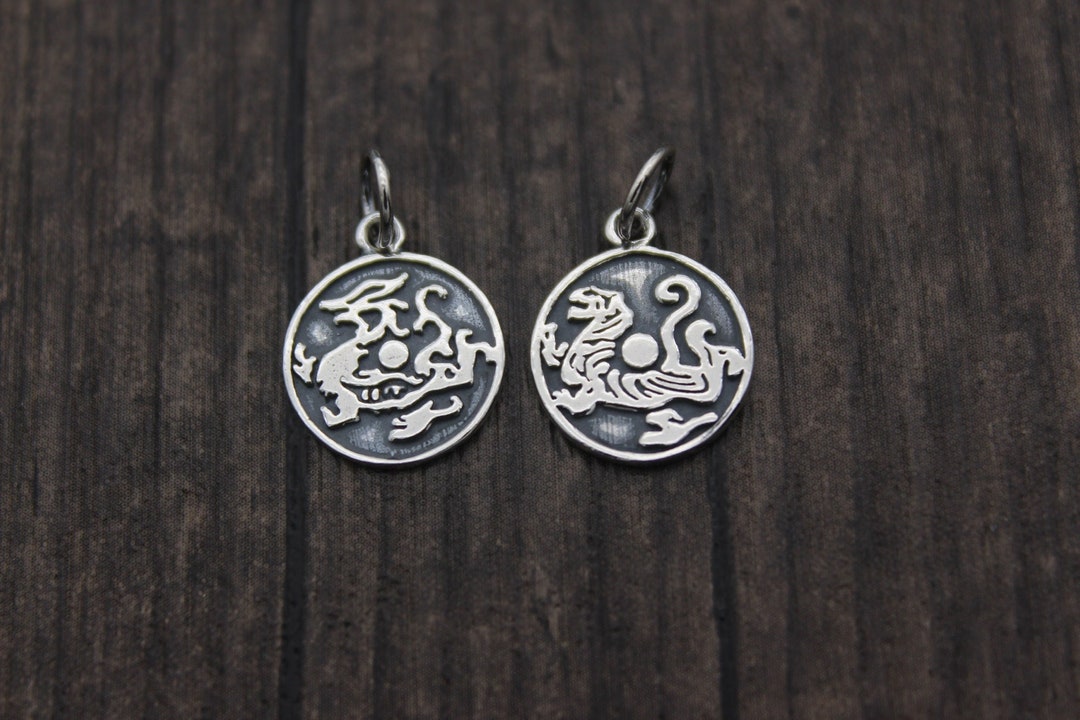 1PC Sterling Silver Chinese Four Guardians White Tiger Charm,silver ...