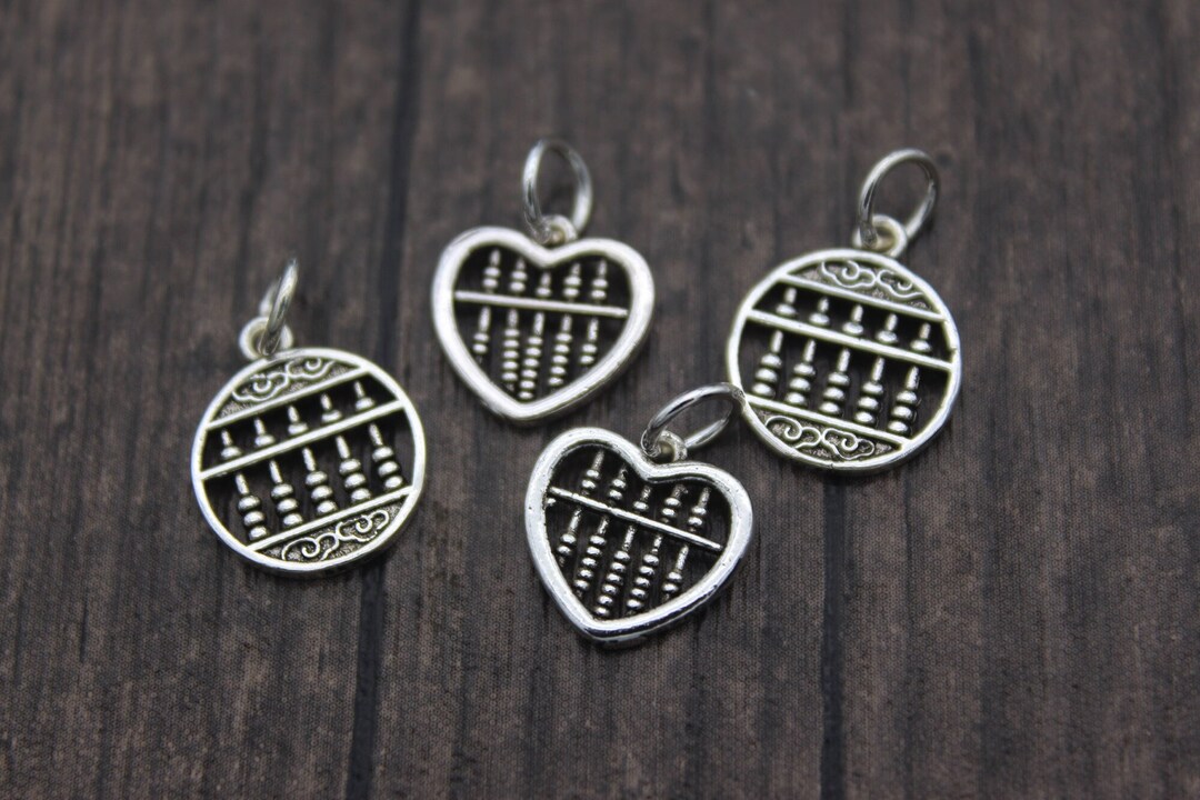 2 Sterling Silver Abacus Charms,chinese Abacus Charms,good Fortune ...