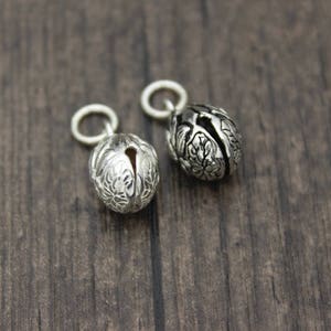 1PC Sterling Silver Lotus Flower Bell Charm,lotus Bell,lotus Flower ...