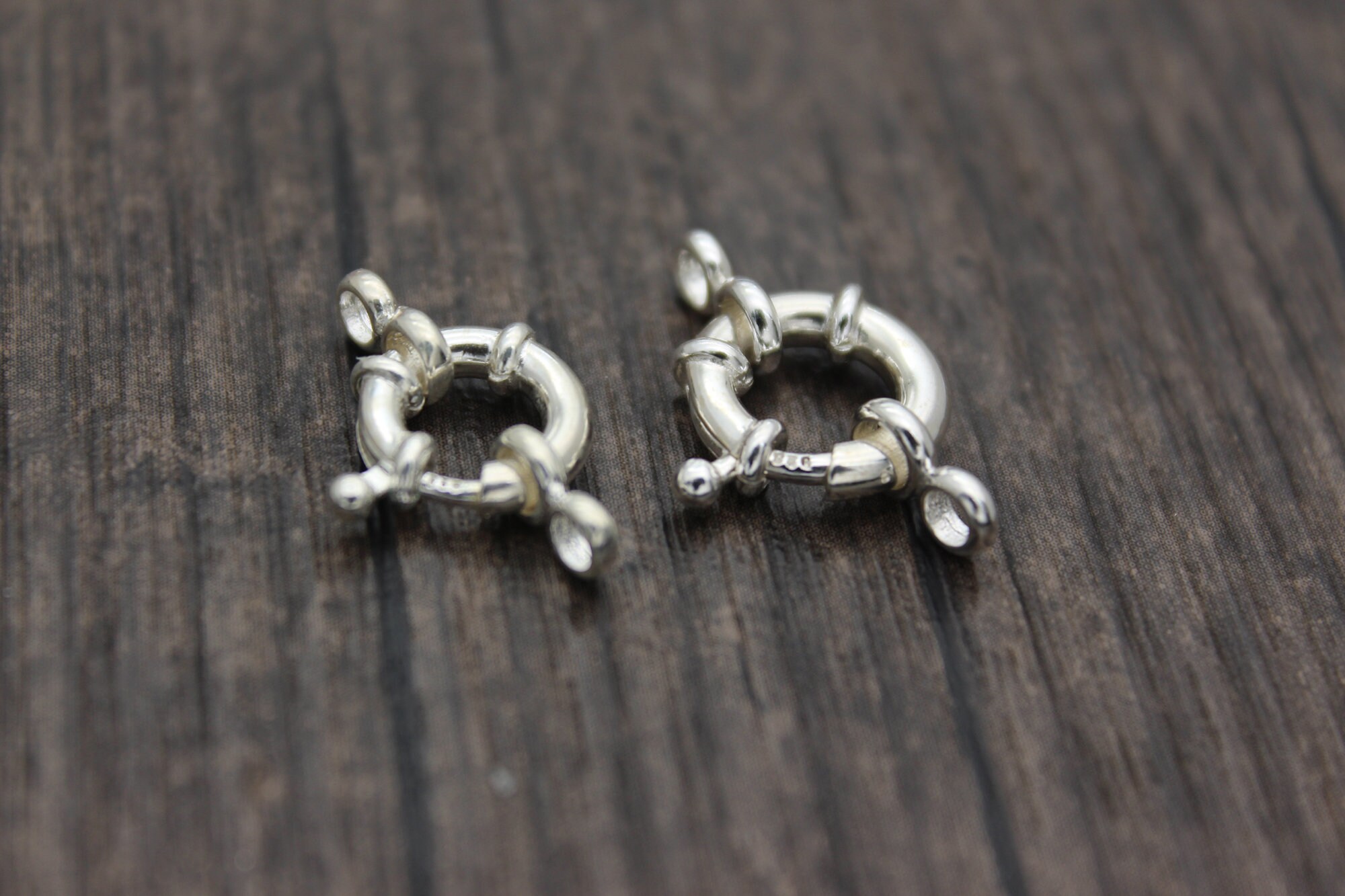 1PC Sterling Silver Spring Clasp,10mm 12MM Silver Spring Ring Clasp ...