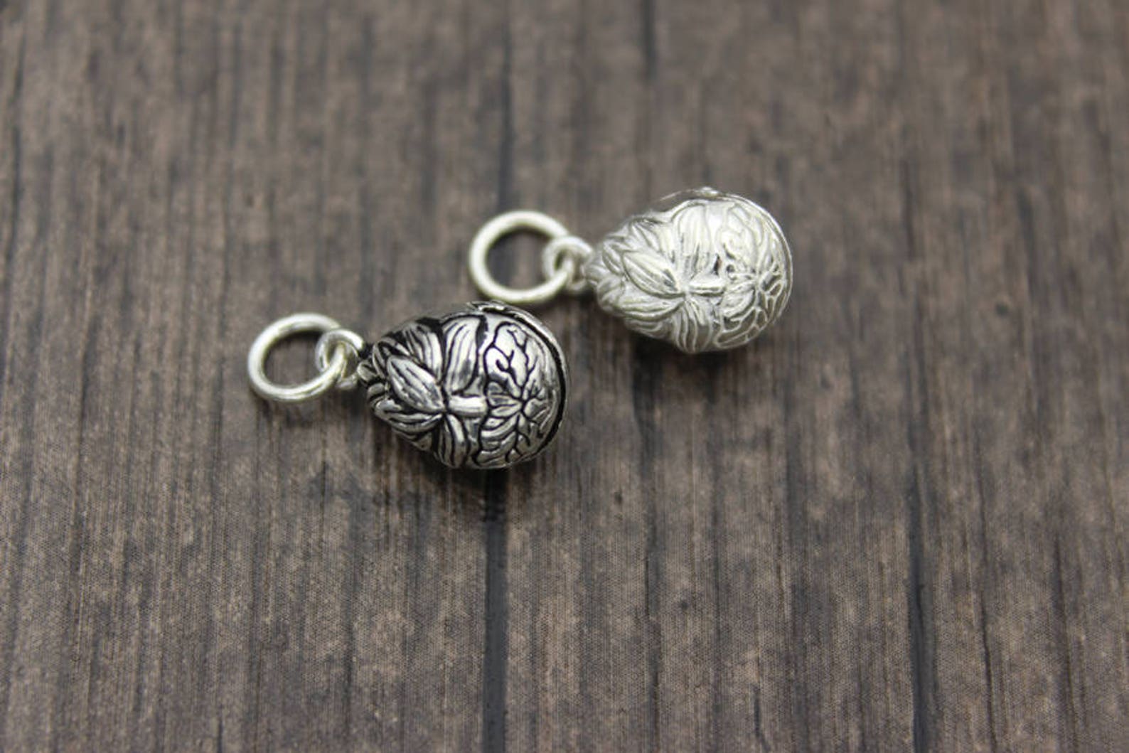 1PC Sterling Silver Lotus Flower Bell Charmlotus Belllotus - Etsy