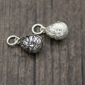 1PC Sterling Silver Lotus Flower Bell Charm,lotus Bell,lotus Flower ...