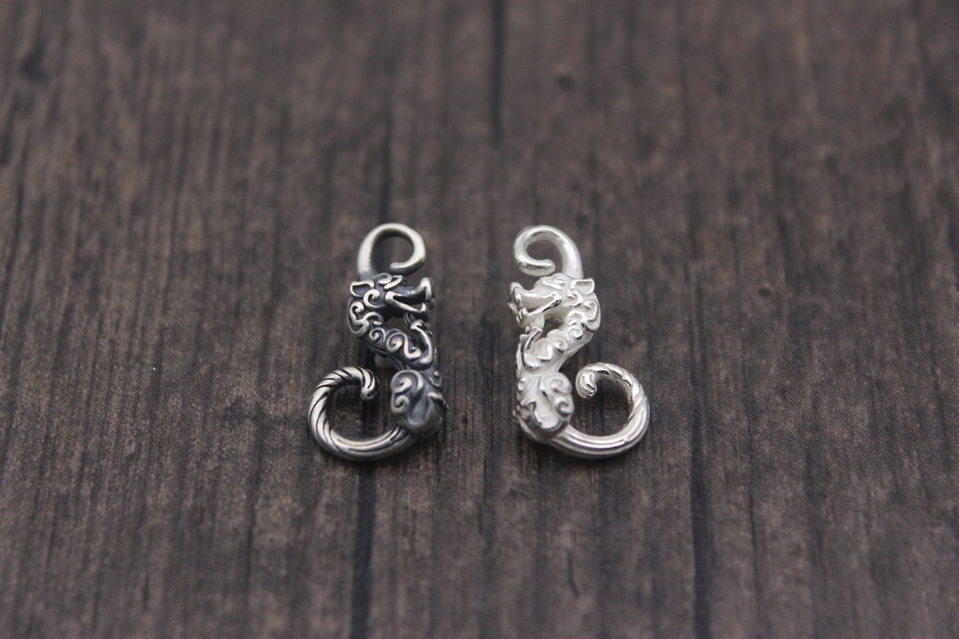 1PC Sterling Silver Dragon Clasp,silver Dragon S Hook Clasp,silver ...