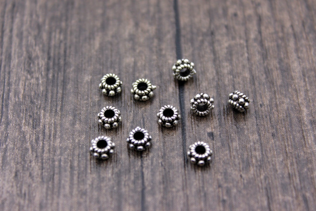10 Sterling Silver Beads,3x5mm Silver Rondelle Beads,silver Spacer ...
