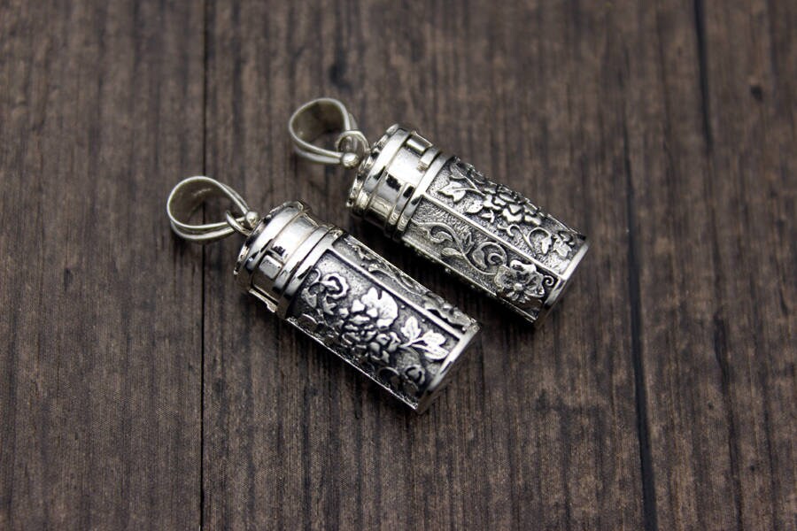 1PC Sterling Silver Flower Prayer Boxsilver Prayer Boxsilver | Etsy