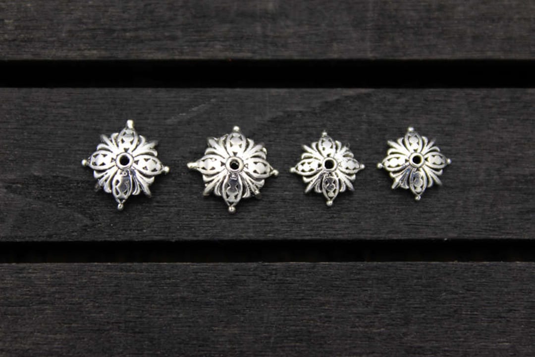 10 Sterling Silver Bead Caps,8mm 10mm for Selection,sterling Silver ...