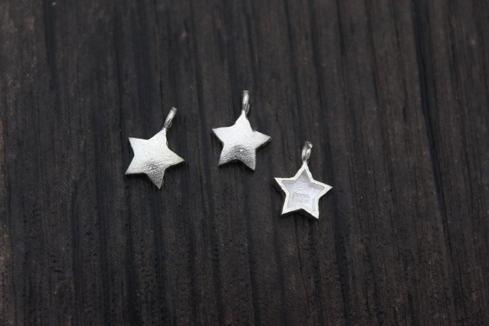 2 Sterling Silver Star Charmssterling Silver Moon - Etsy