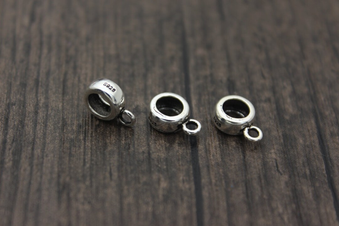 4 Sterling Silver Bails,8mm Silver Pendant Bails,silver Charm Bails ...
