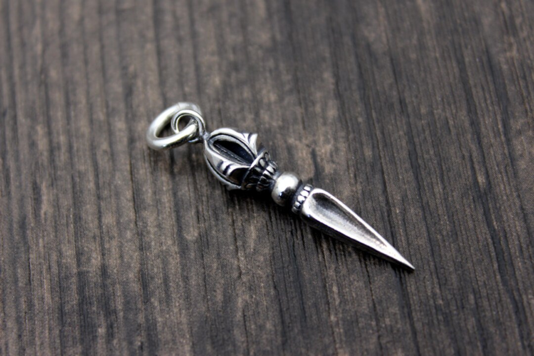 1PC Sterling Silver Phurba Dagger Pendant,sterling Silver Dorje Vajra ...