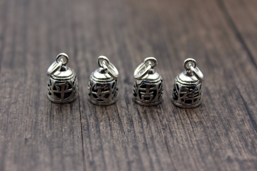 1PC Sterling Silver Bell Charm With Chimerchinese Lucky Bell | Etsy
