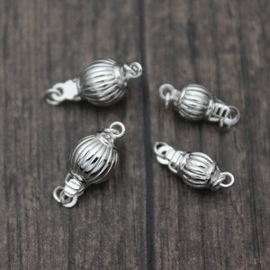 6mm 8mm Sterling Silver Ball Clasp,sterling Silver Box Clasp,ball Clasp ...