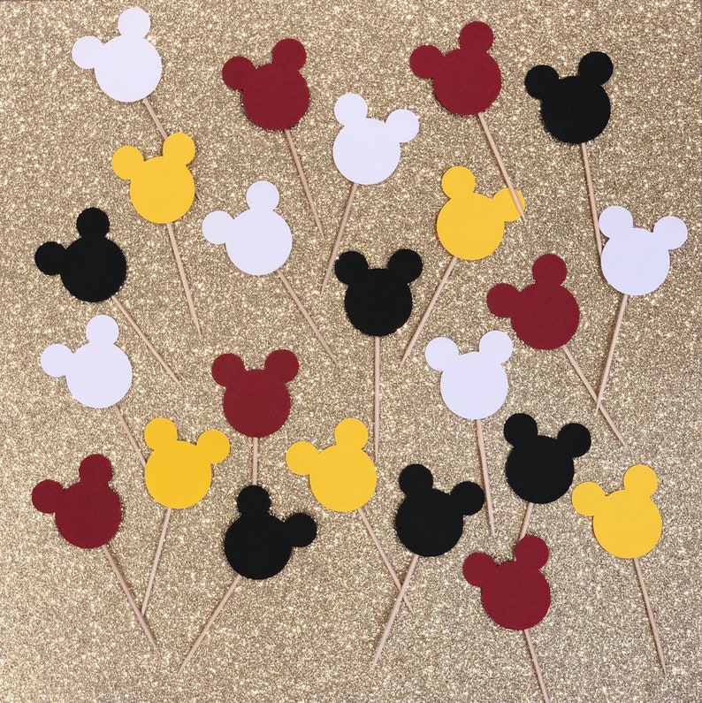 Mickey Mouse Cupcake Toppers - Etsy