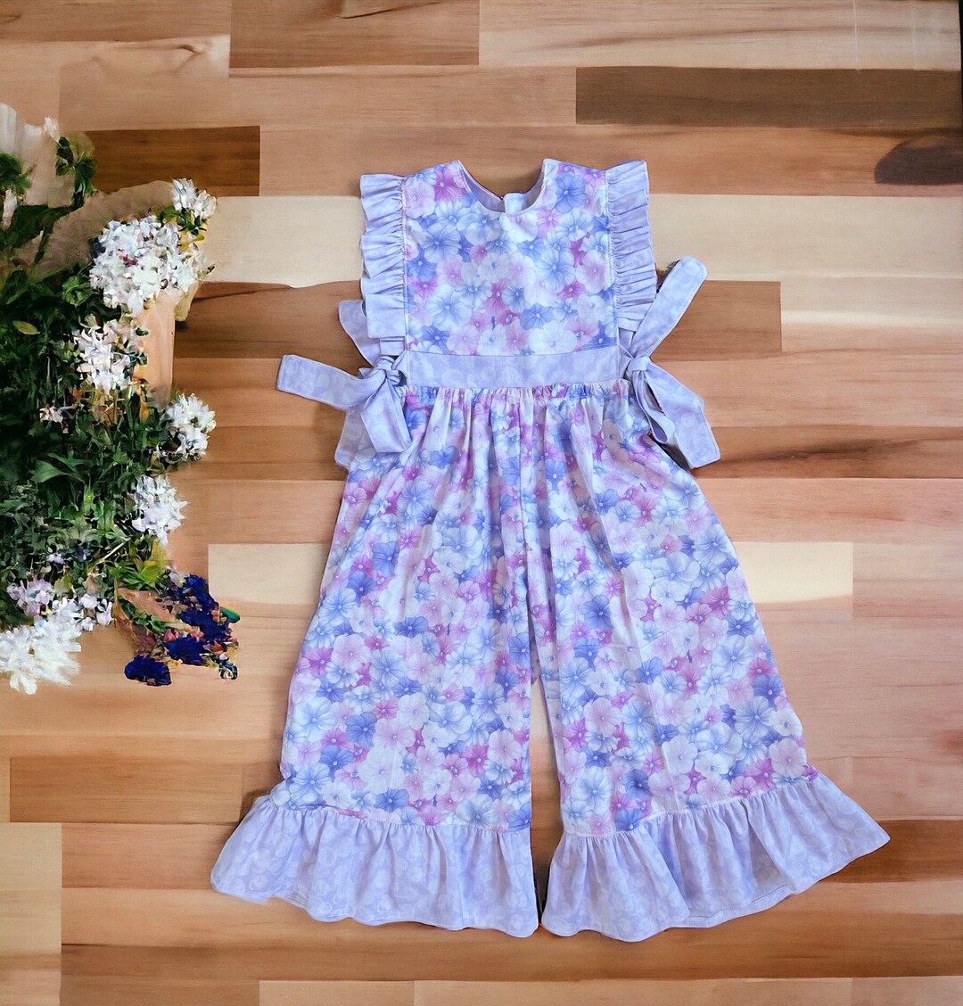 Purple Floral Jumpsuit/easter Jumpsuit - Etsy