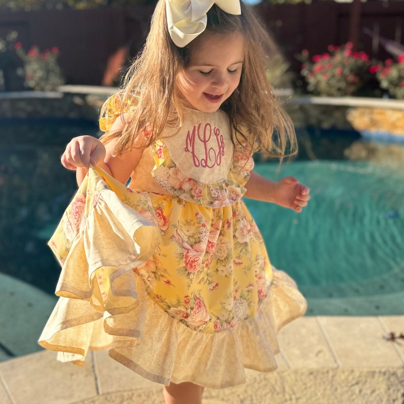 Ruffle Bib Dress - Etsy