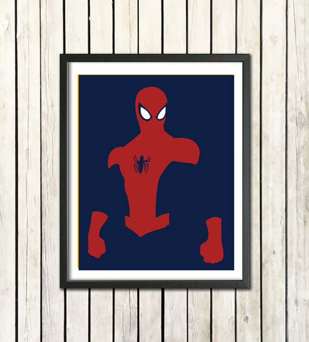 Spiderman Large 2-D 8x10 or 5x7 Digital Download Minimalist Art Flat ...