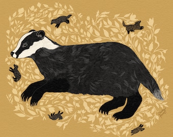 Badger Art - Etsy