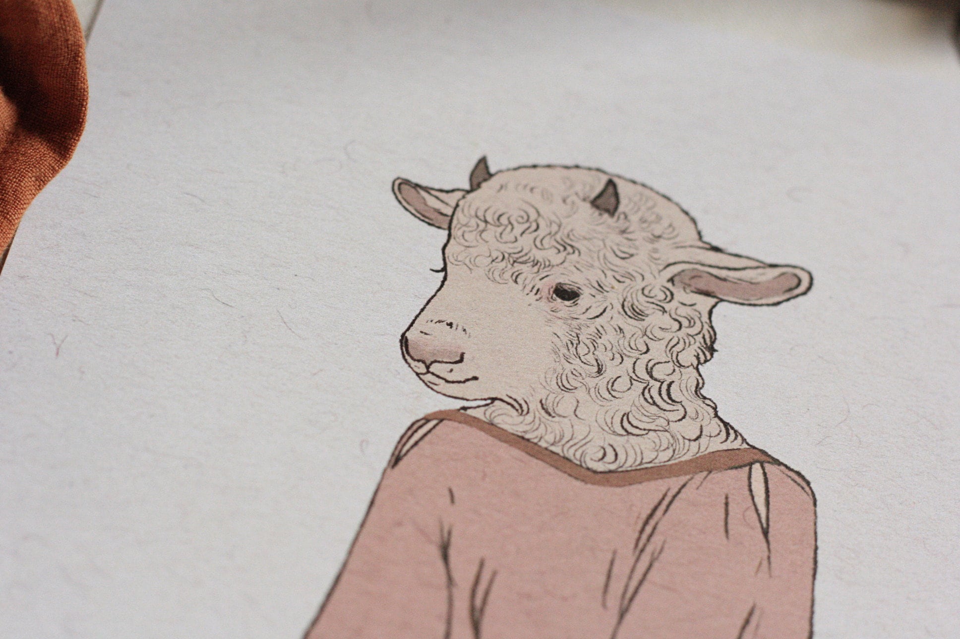 Asterius in Pink the Minotaur Greek Mythology Art - Etsy