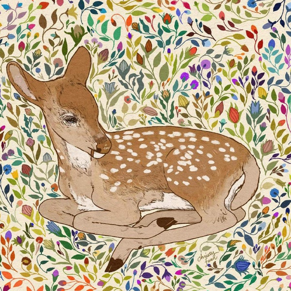 Fawn Print - Etsy