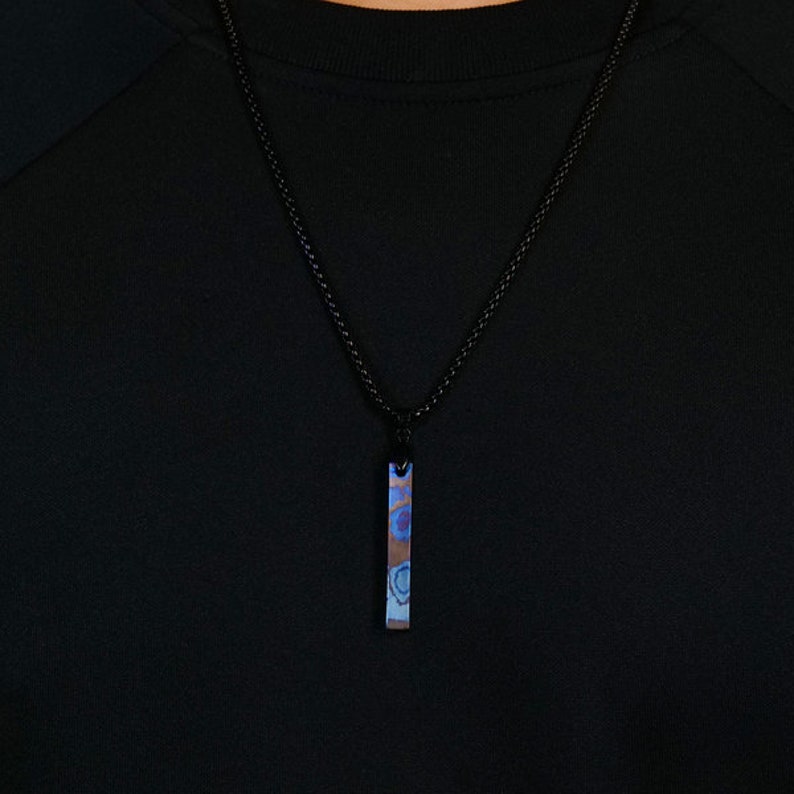Timascus Bar Pendant - Etsy