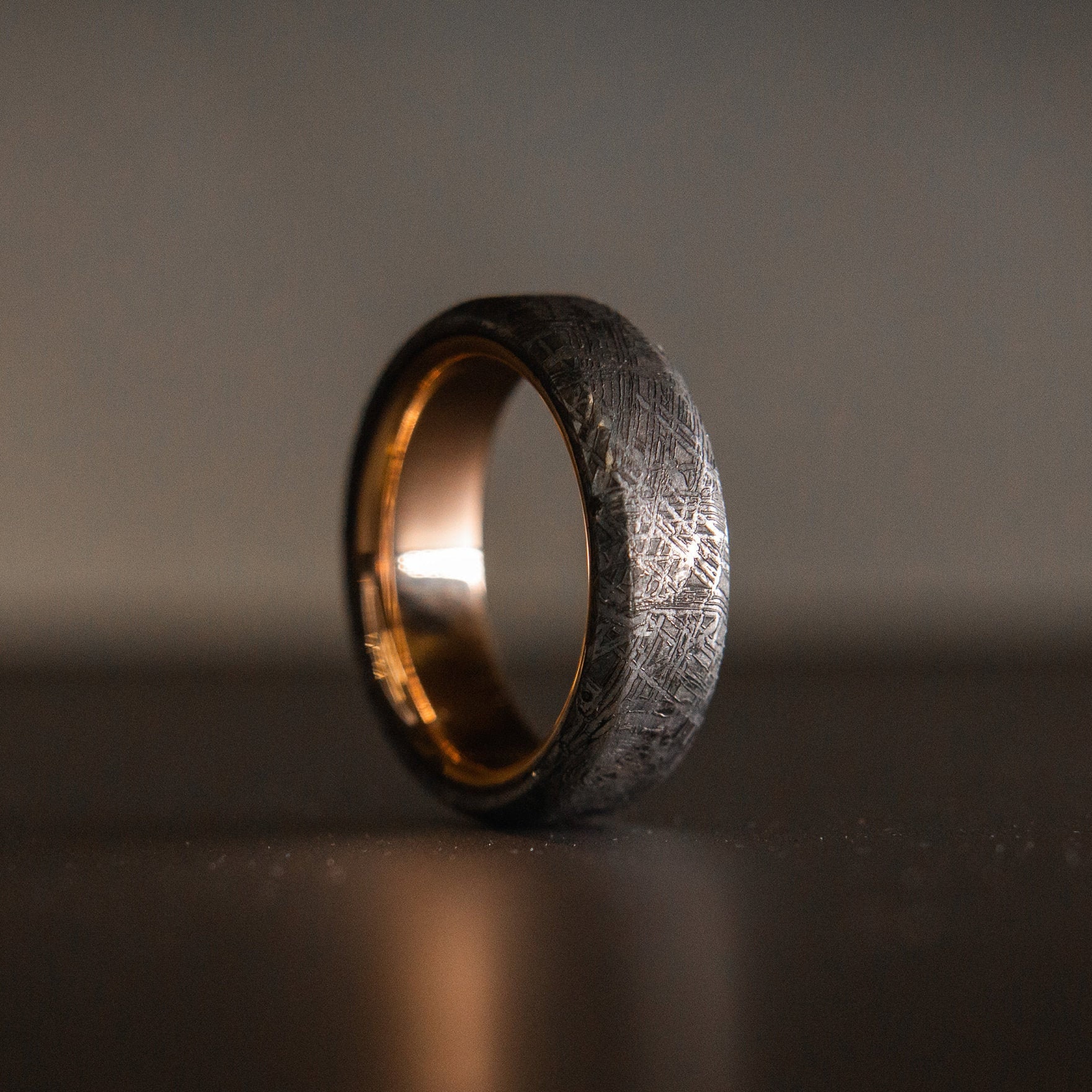 Solid Meteorite Ring Meteorite Ring Men Muonionalusta | Etsy UK