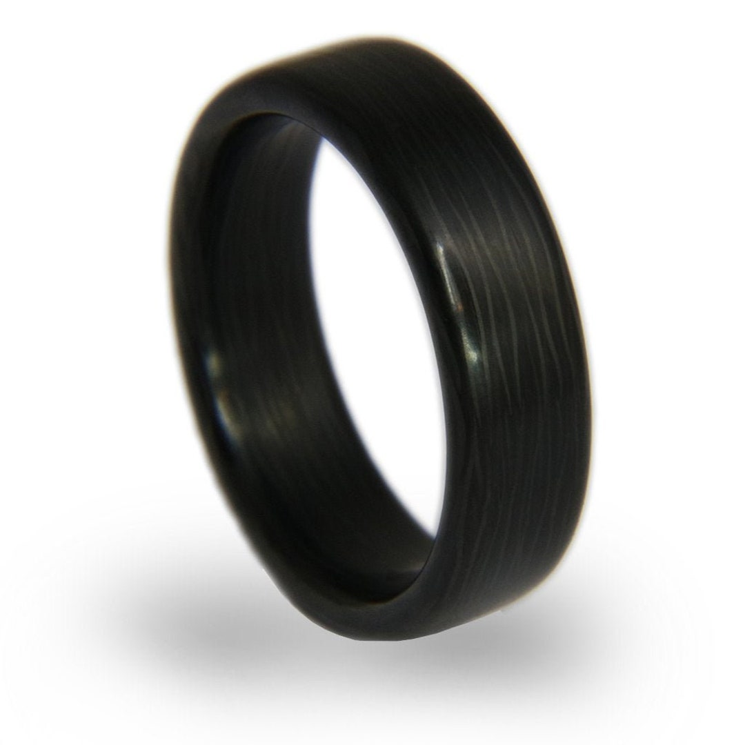 Pure Carbon Fiber Ring, Mens Wedding Band, Minimalist Ring, Black Ring ...